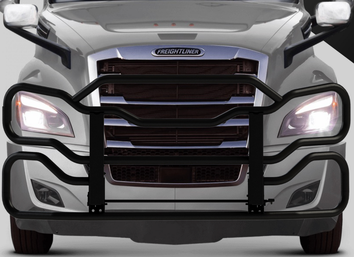 MVP DEER GUARD Replacement FREIGHTLINER CASCADIA / BLACK & CHROME VERS ...