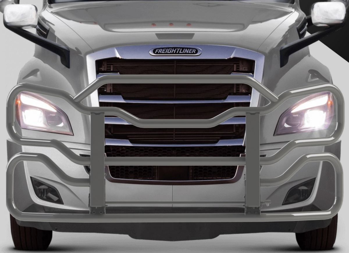 MVP DEER GUARD Replacement FREIGHTLINER CASCADIA / BLACK & CHROME VERS ...