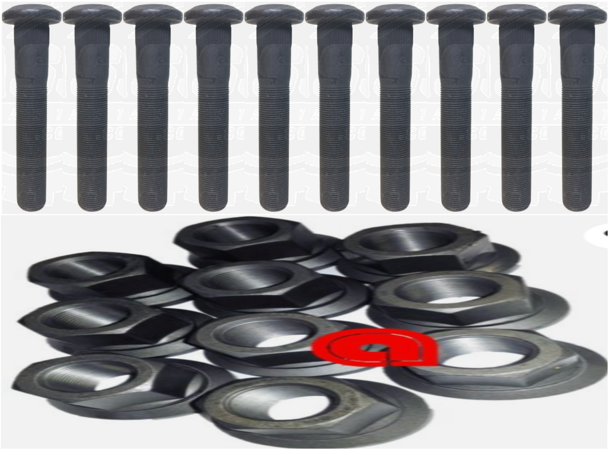 Pack of 10 Complete Heavy Duty Truck Wheel Studs & Nuts – MVP Truck Parts