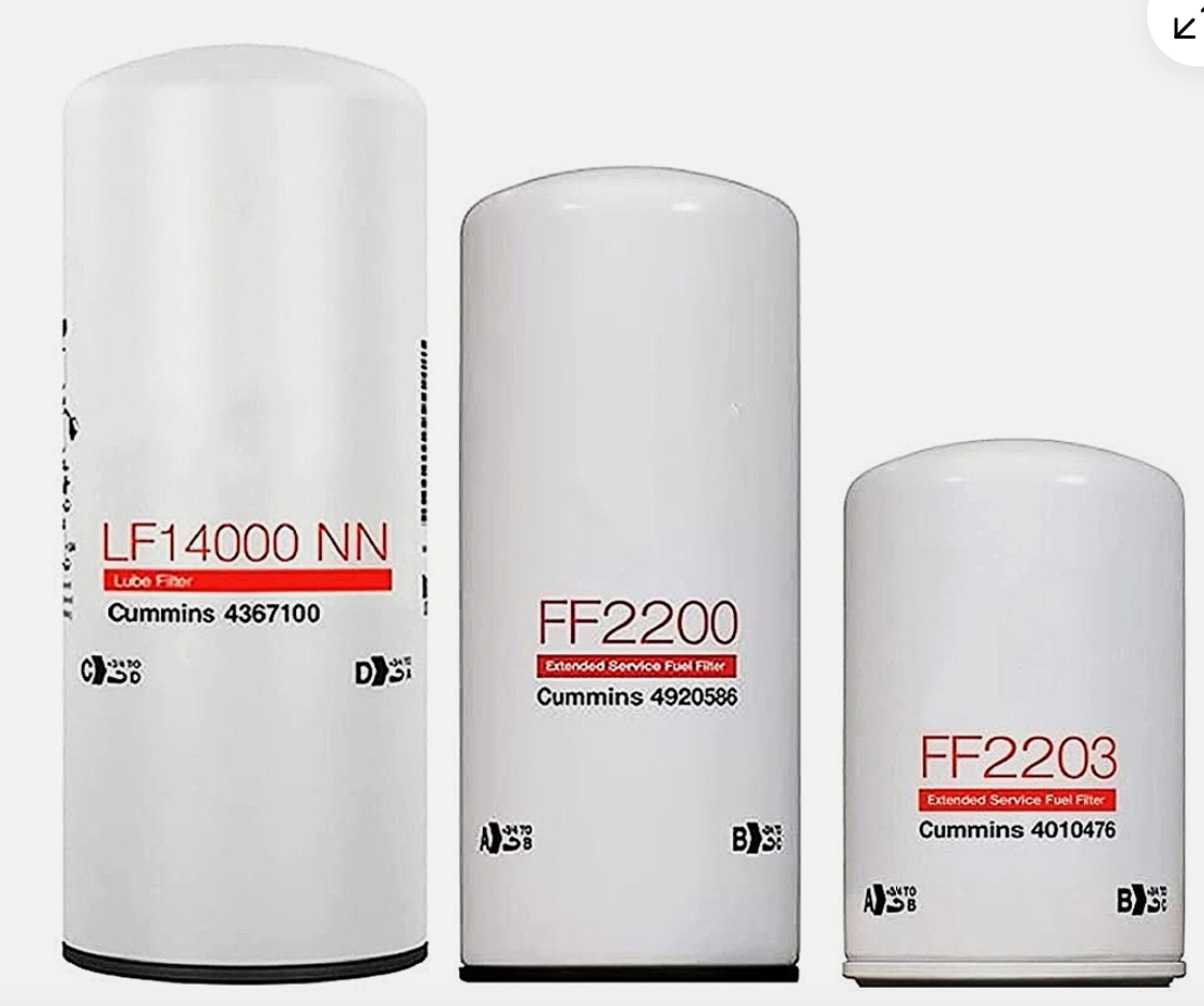 CUMMINS ISX OIL CHANGE KIT LF14000NN FF2200 FF2203 FILTERS REPLACE FLE ...