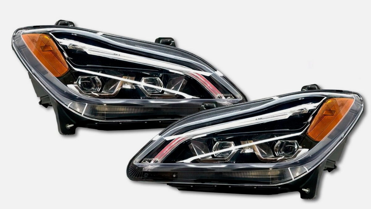 Kenworth T680 Next Gen 2022 2023+ LED Headlights Lamps Black Set LH ...