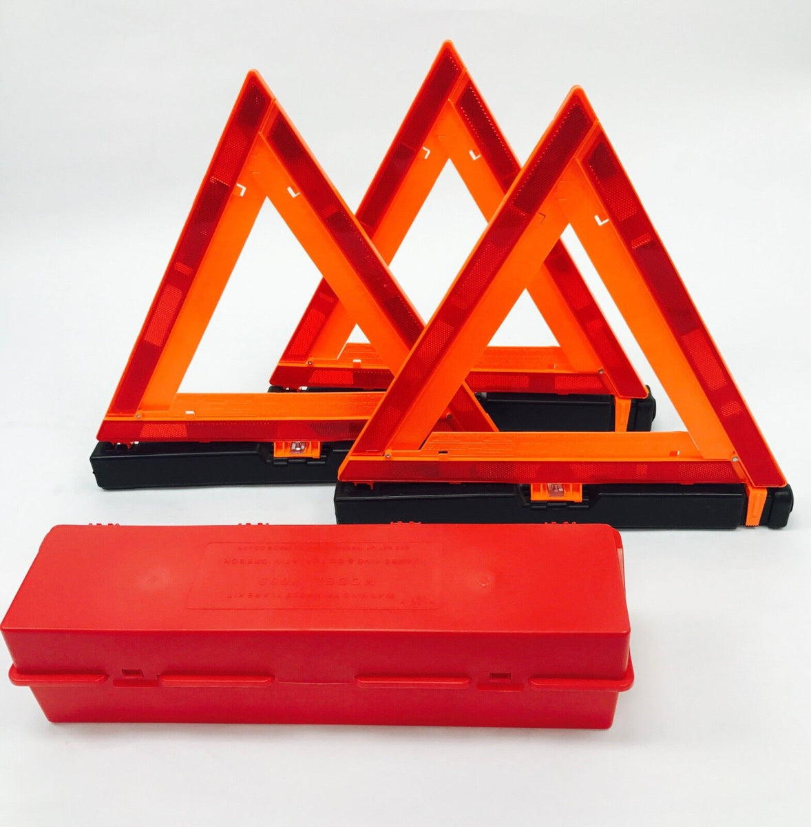 3 PCS EMERGENCY WARNING TRIANGLE FLARE KIT – MVP Truck Parts