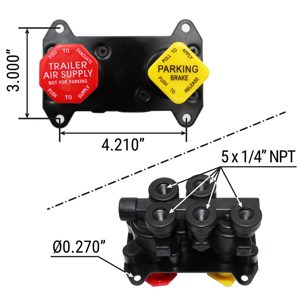 MVP MV3 Dash Control Valve Compatible with 800257 – MVP Truck Parts